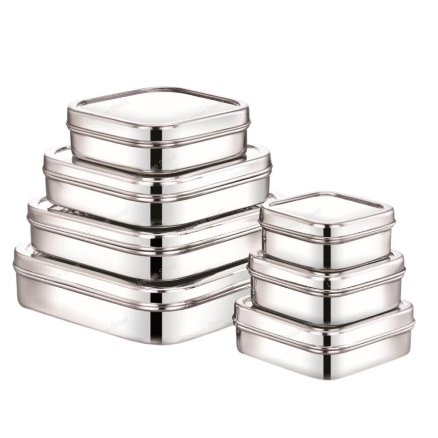 Square Sandwich Box, Square Steel Meal Container – Unique Steel